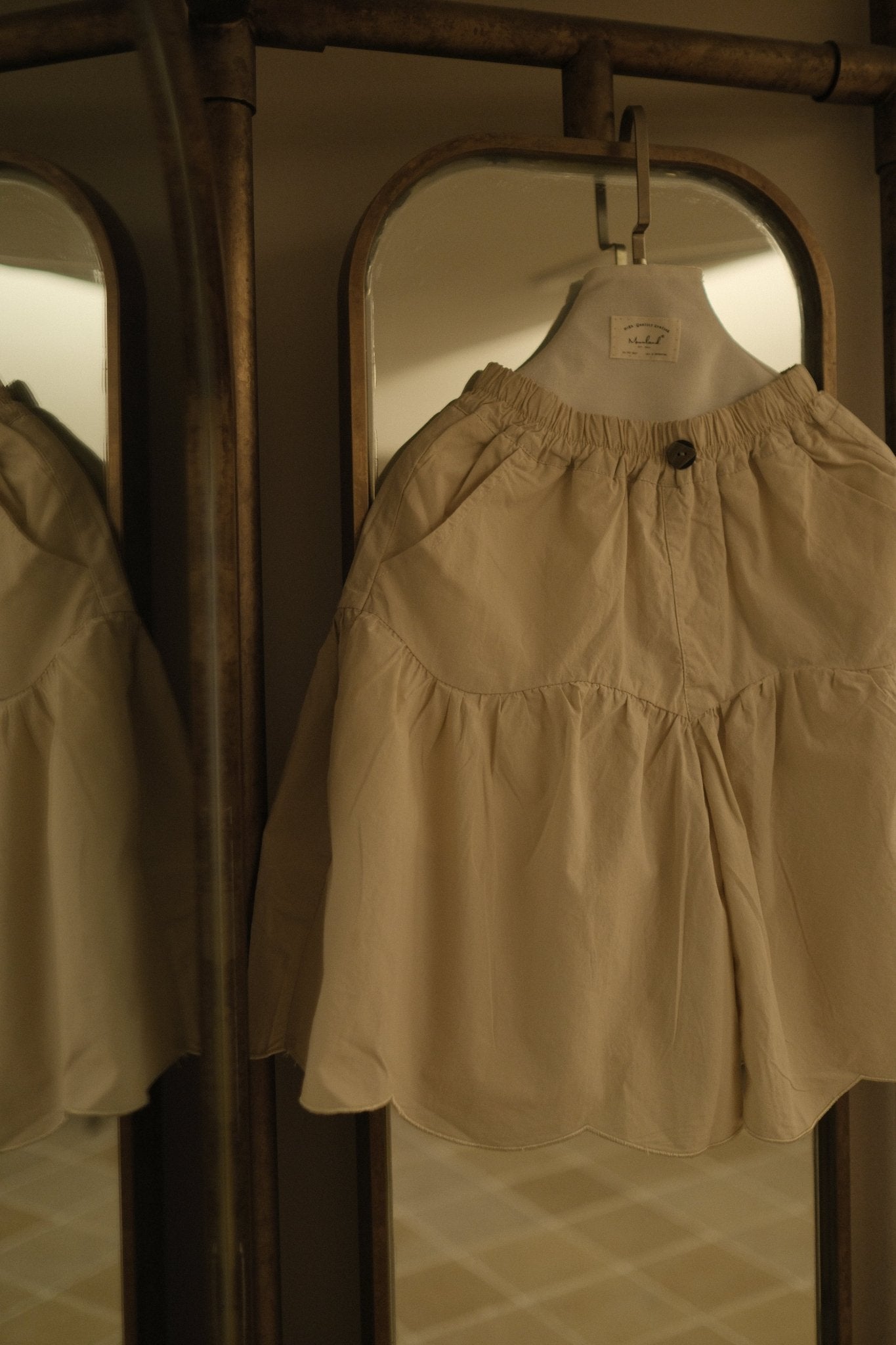 Wave Pants| Scalloped Hem Cotton Trousers | Moonland & Co NZ